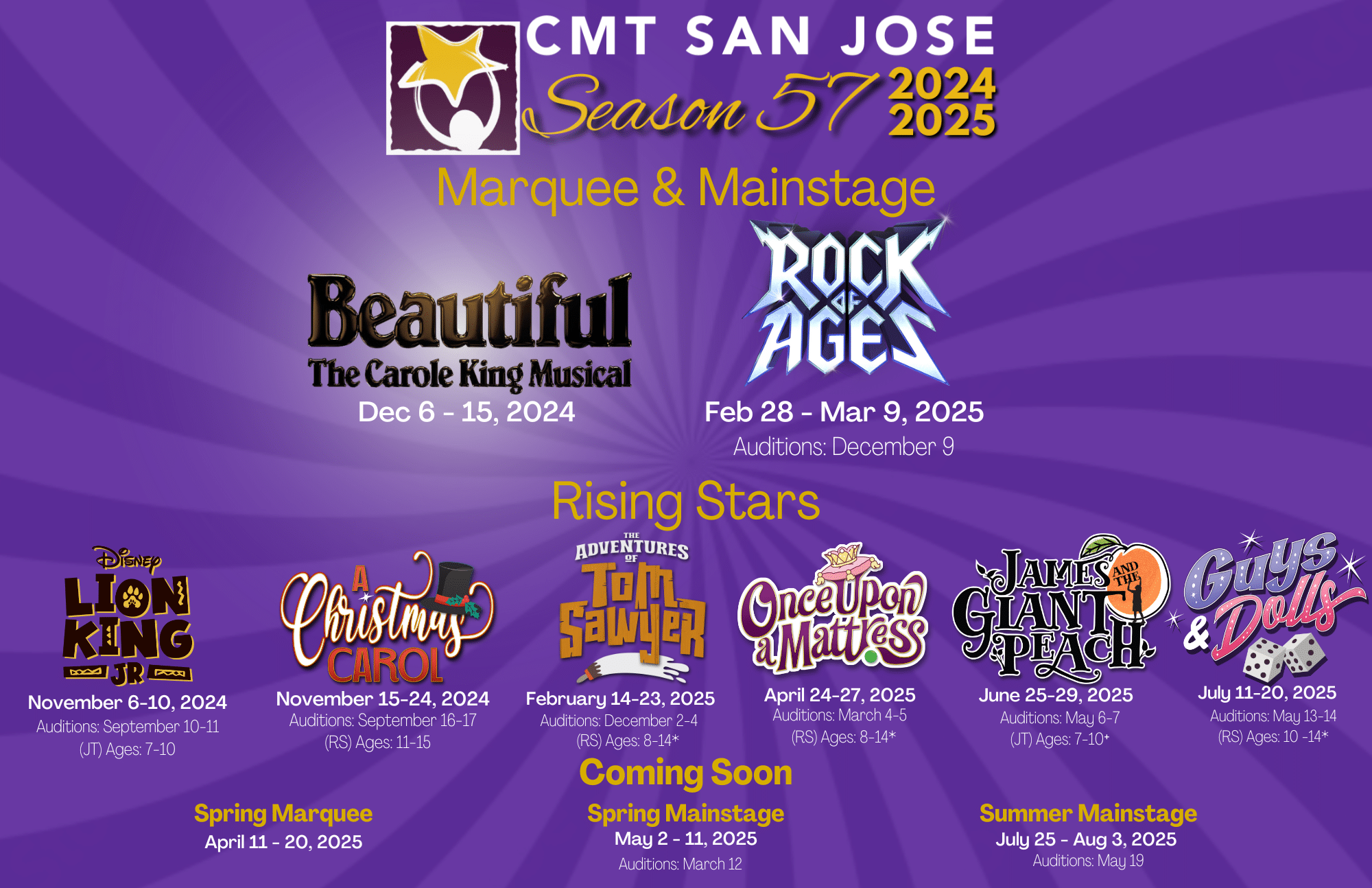 Marquee & Mainstage copy - CMT San Jose - Children's Musical Theater